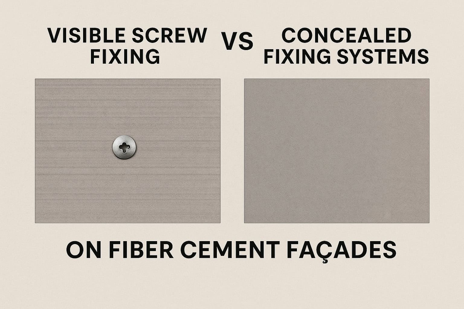 Visible Screw vs Concealed Fixing on Fiber Cement Façades