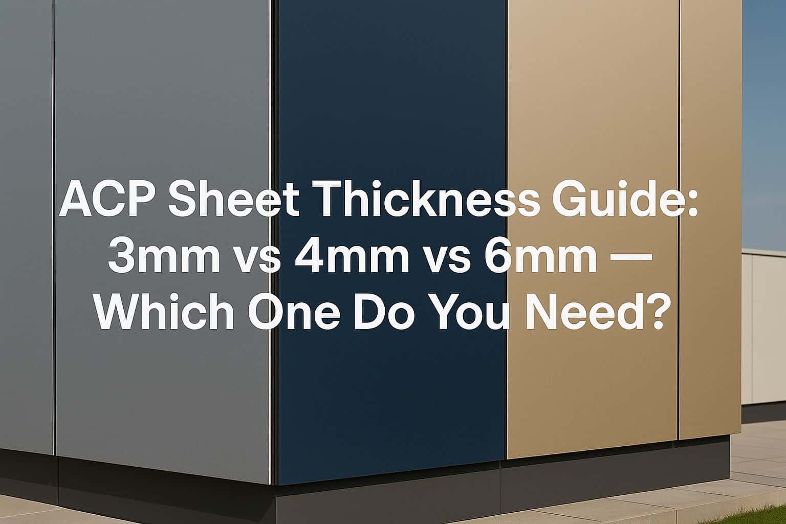 ACP Sheet Thickness Guide: 3mm vs 4mm vs 6mm