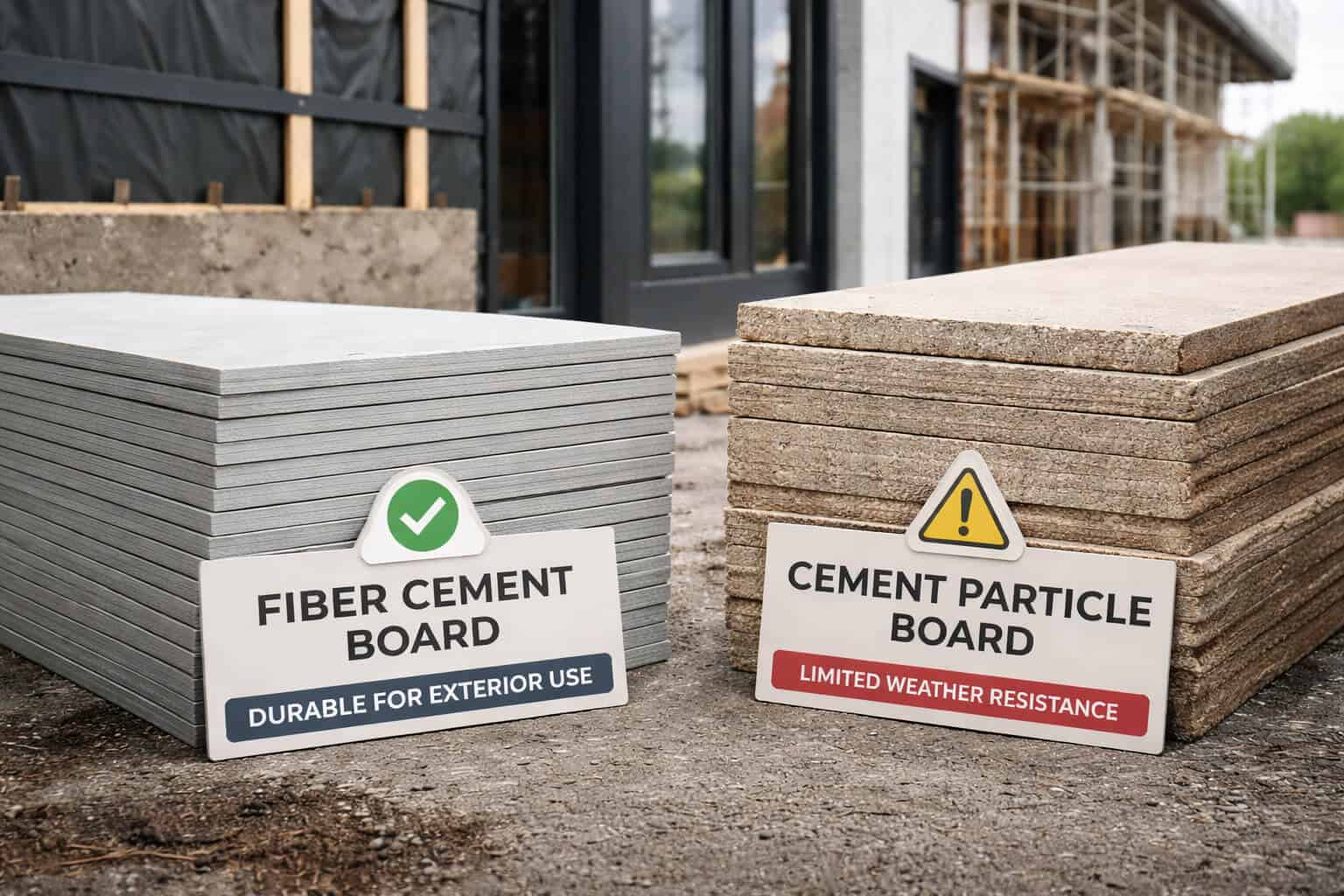 Fiber Cement Board vs Cement Particle Board: Exterior Use